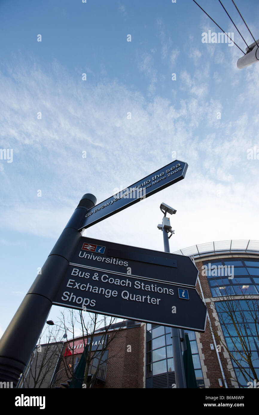 Urban city centre sign Stock Photo - Alamy