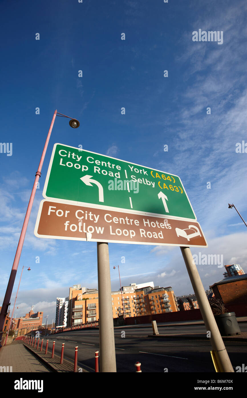 Urban city centre sign Stock Photo - Alamy