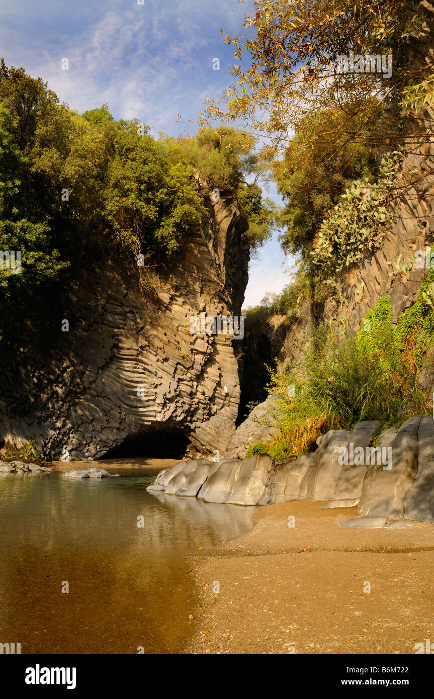the Alcantara Gorge in Sicily, Italy Stock Photo - Alamy