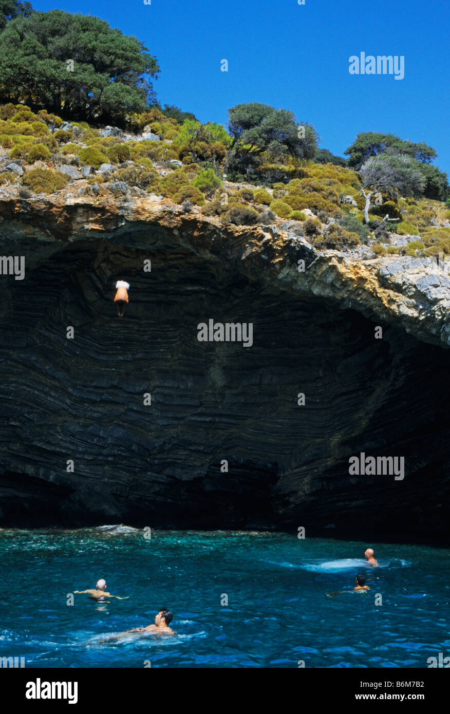 Cliff diving along Turquoise Coast, Turkey Stock Photo - Alamy