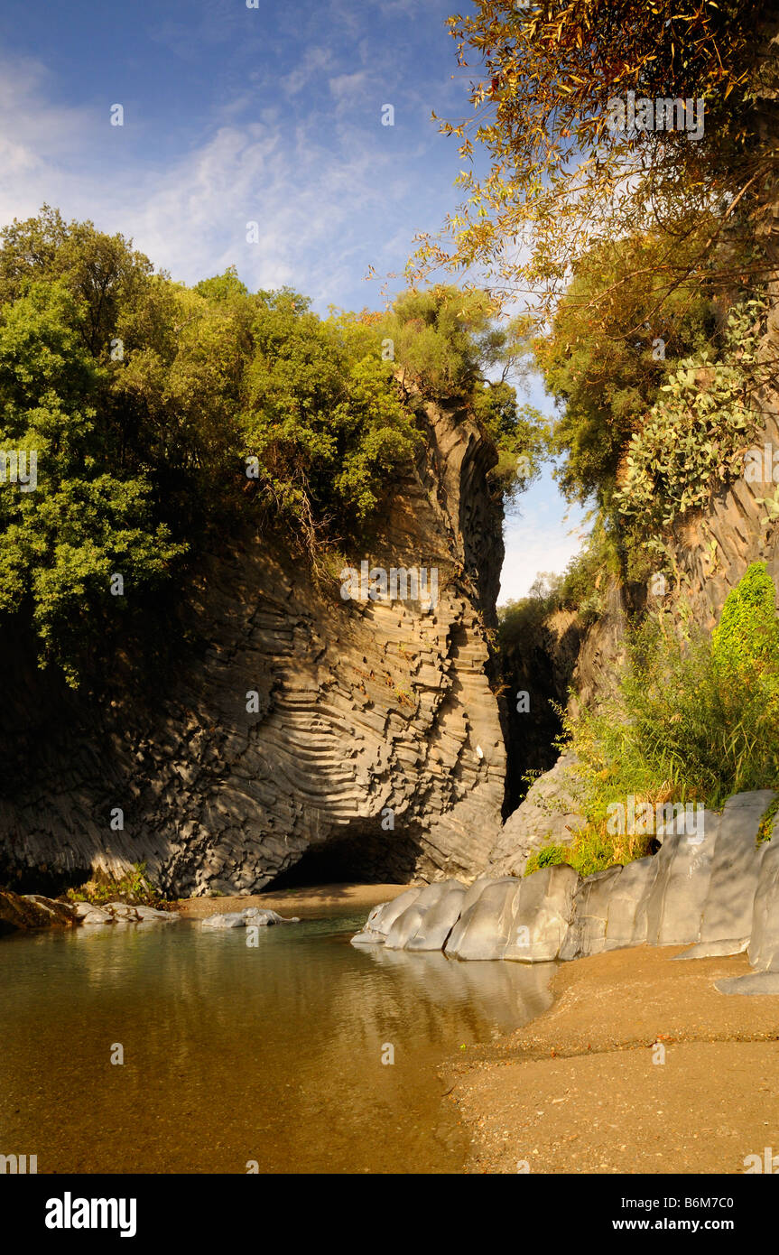 the Alcantara Gorge in Sicily, Italy Stock Photo - Alamy