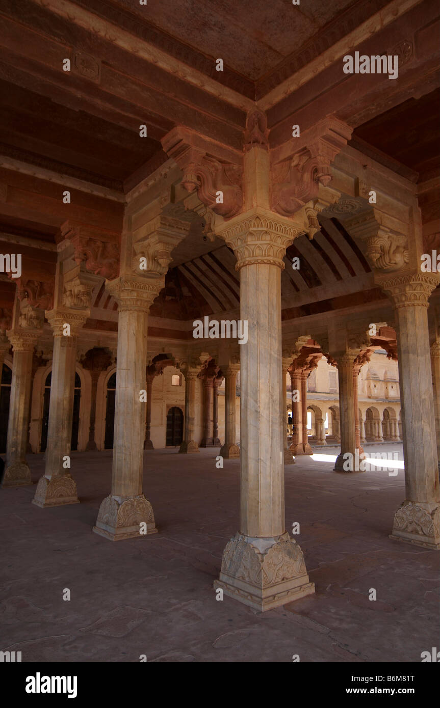 Inside the Amber Palace in the Amber Fort complex Jaipur Rajasthan ...