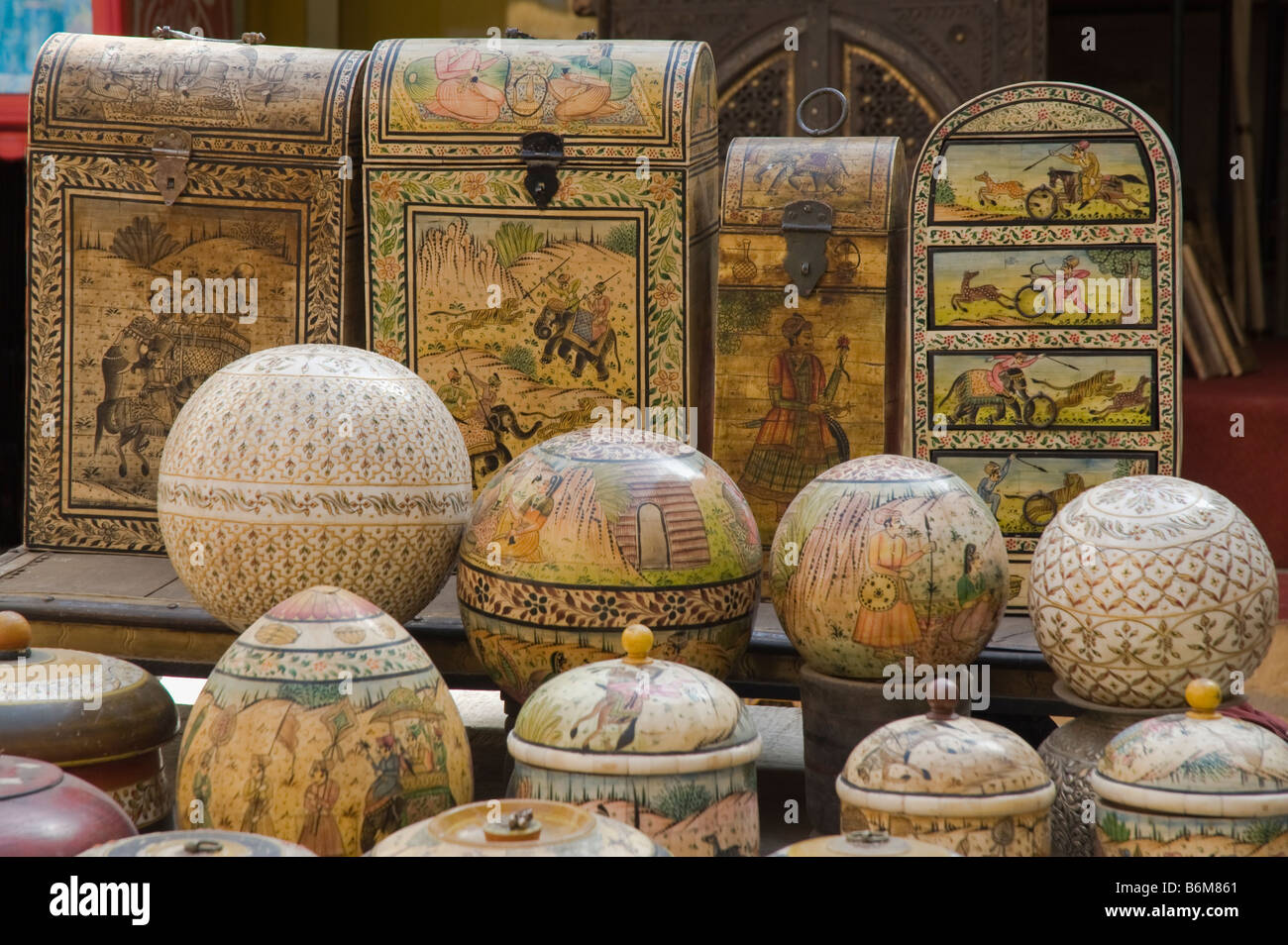 Wood boxes, India Stock Photo - Alamy