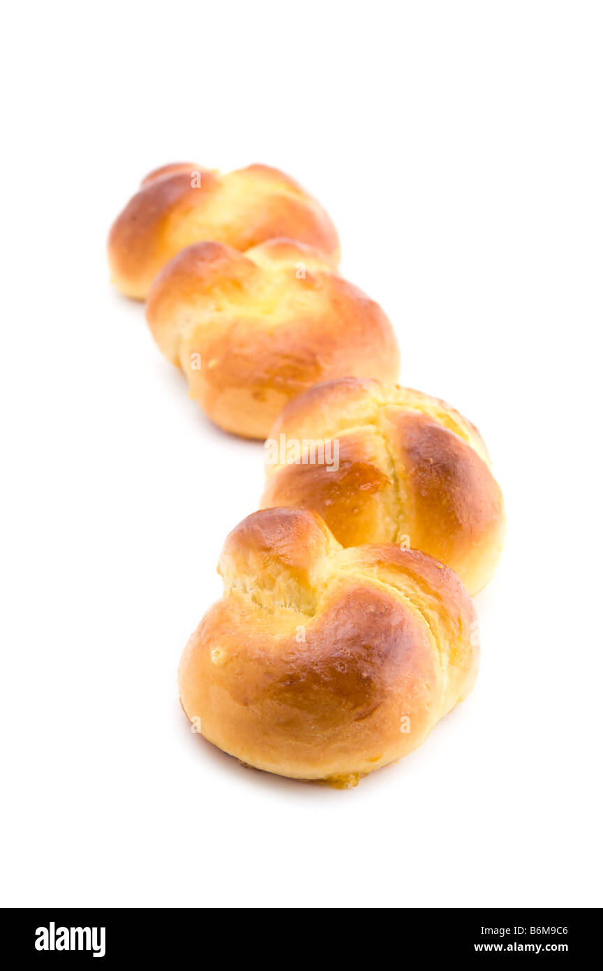 object on white food roll with jam Stock Photo - Alamy
