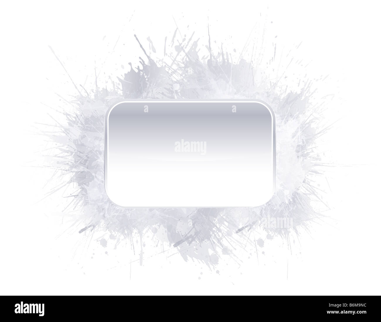 Silver watercolor grunge background with detailed ink splatters Central ...