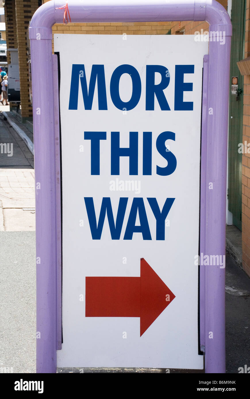 sign more this way Stock Photo - Alamy
