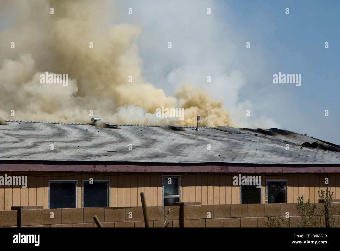 house on fire in a residential area Stock Photo - Alamy