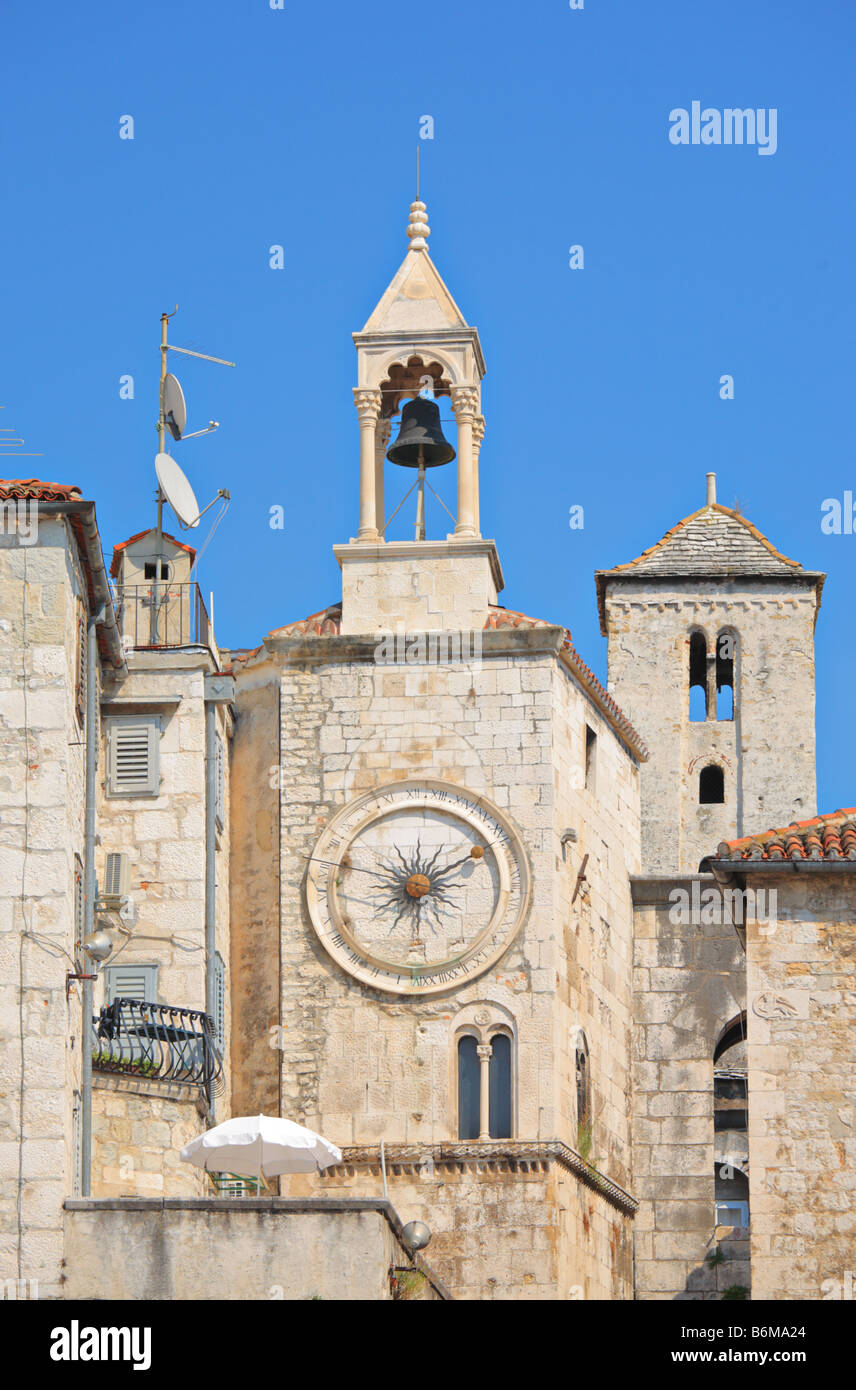 Famous Romanesque tower clock in Split Stock Photo - Alamy