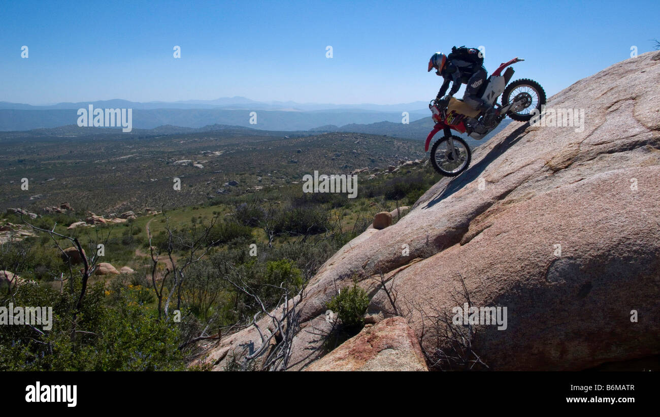 motorcycle rider in Santa Veronica, Baja California, Mexico Stock Photo ...