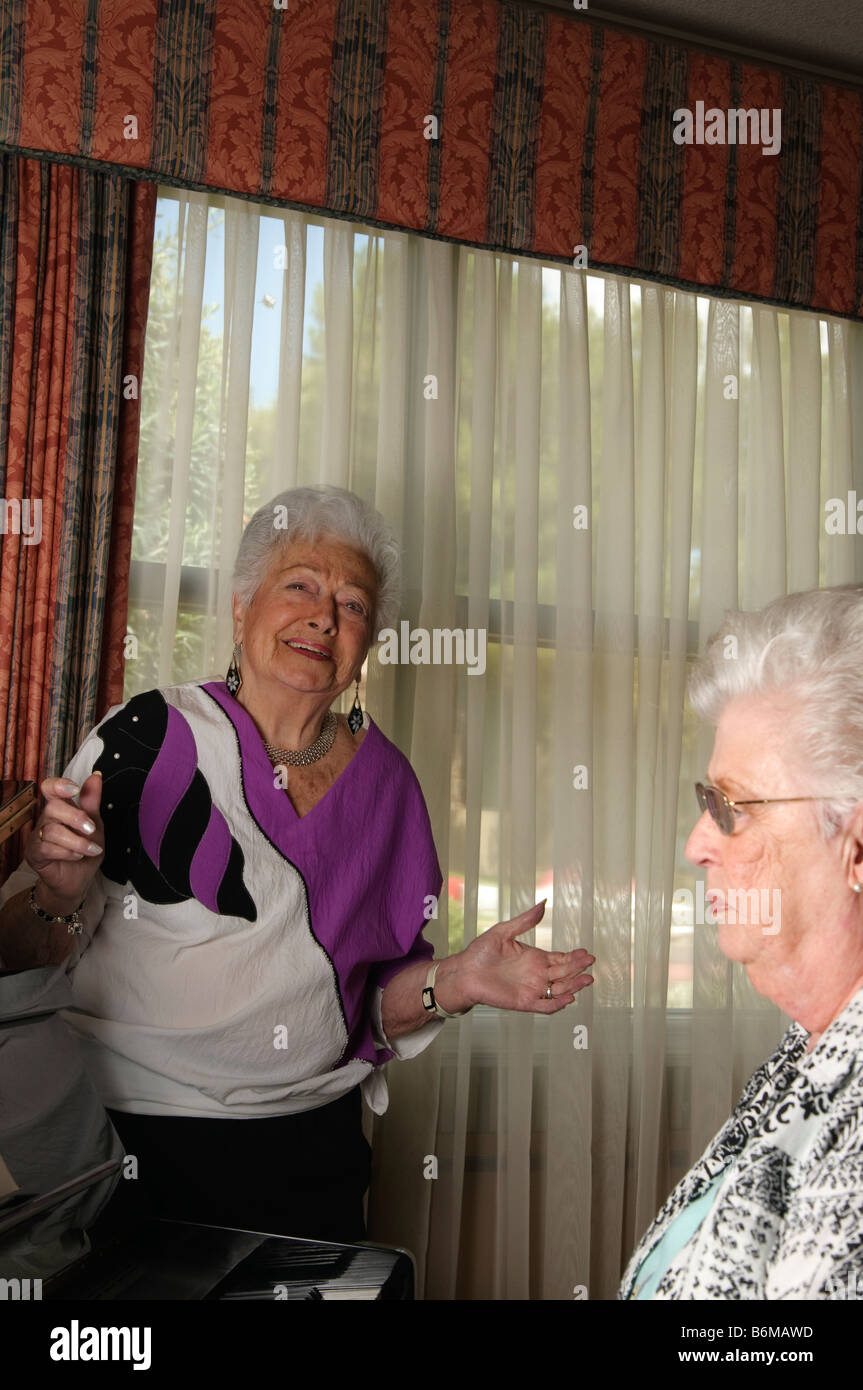 Elderly woman talent show hi-res stock photography and images - Alamy