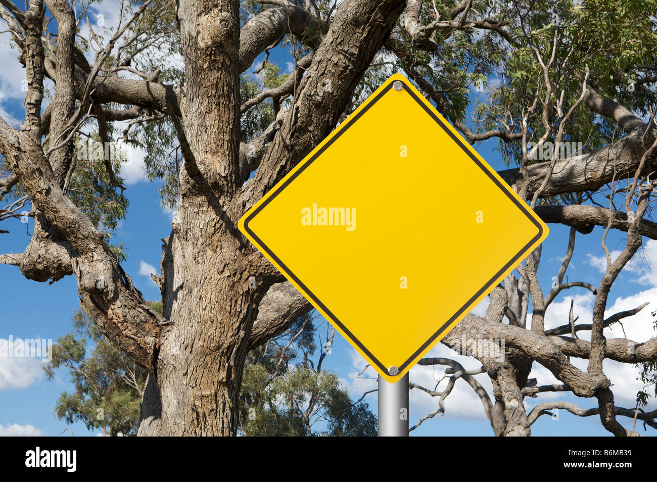 blank warning sign Stock Photo - Alamy