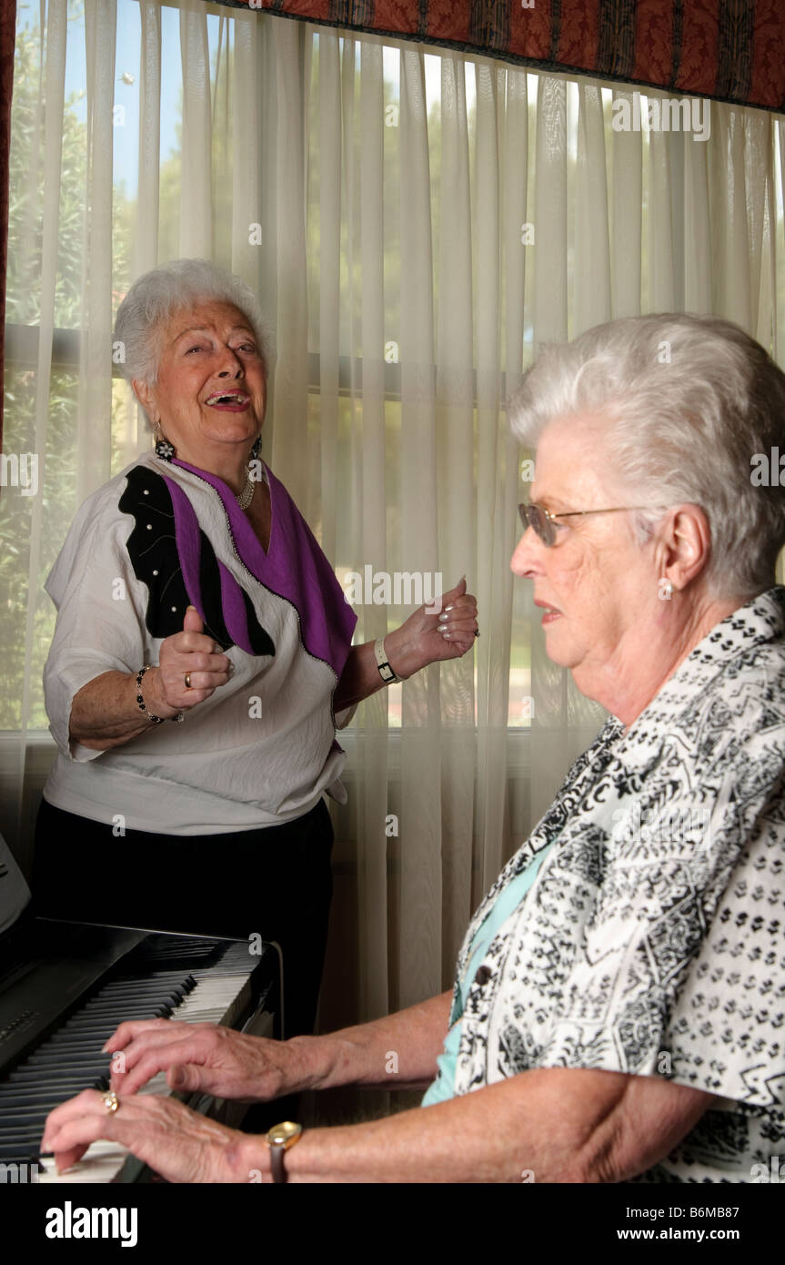 Elderly woman talent show hi-res stock photography and images - Alamy