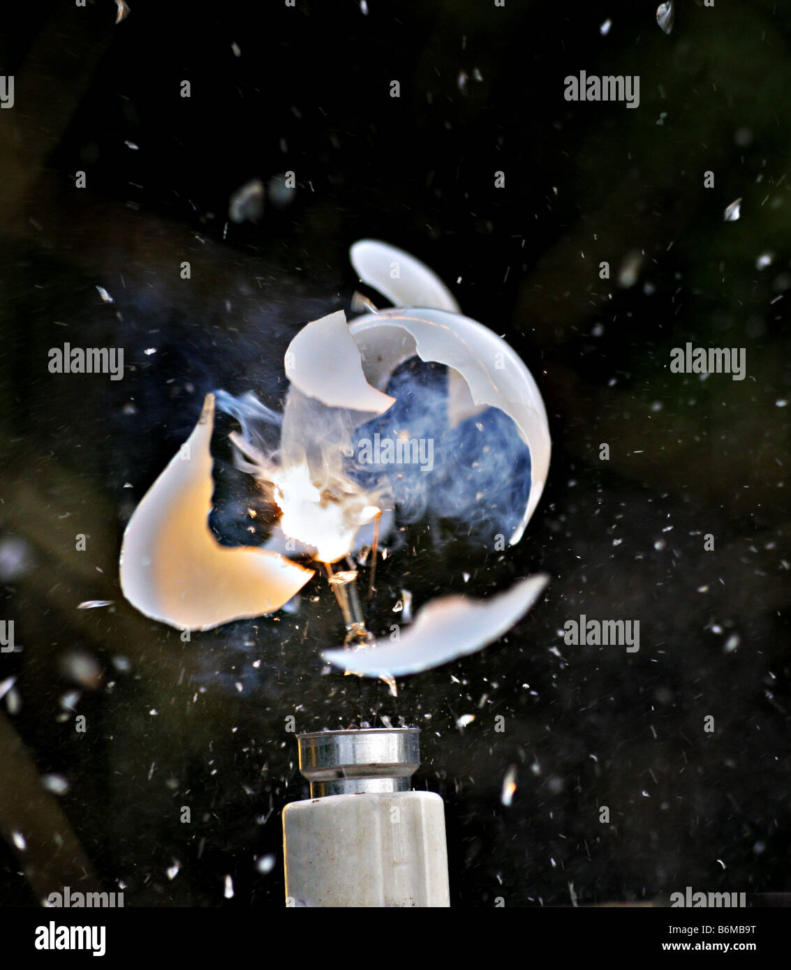 Exploding light bulb Stock Photo - Alamy