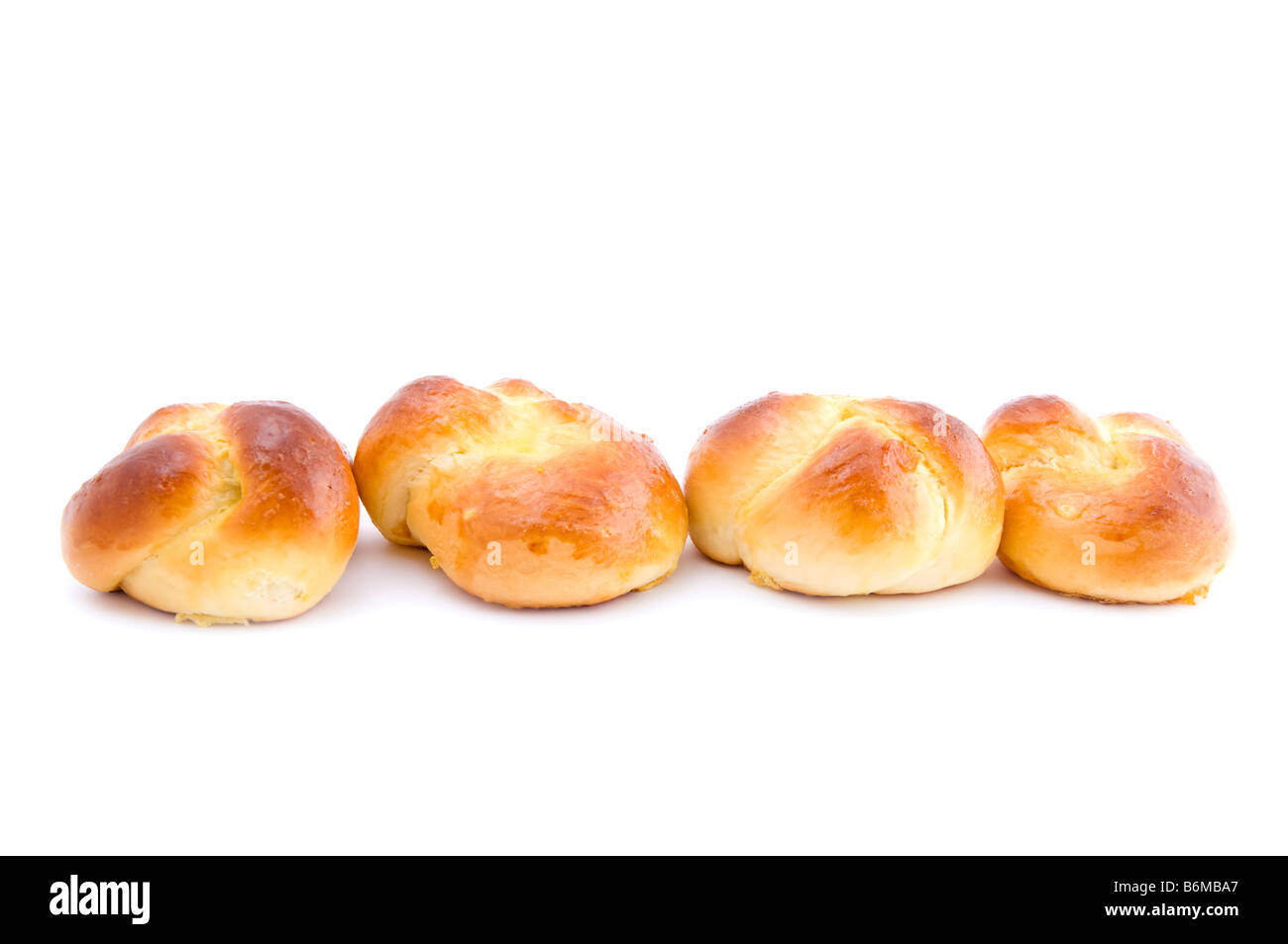 object on white food roll with jam Stock Photo - Alamy