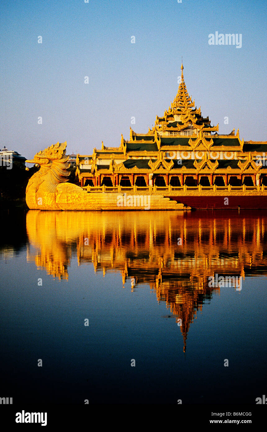 The Karaweik a reinforced concrete reproduction of a royal barge on ...