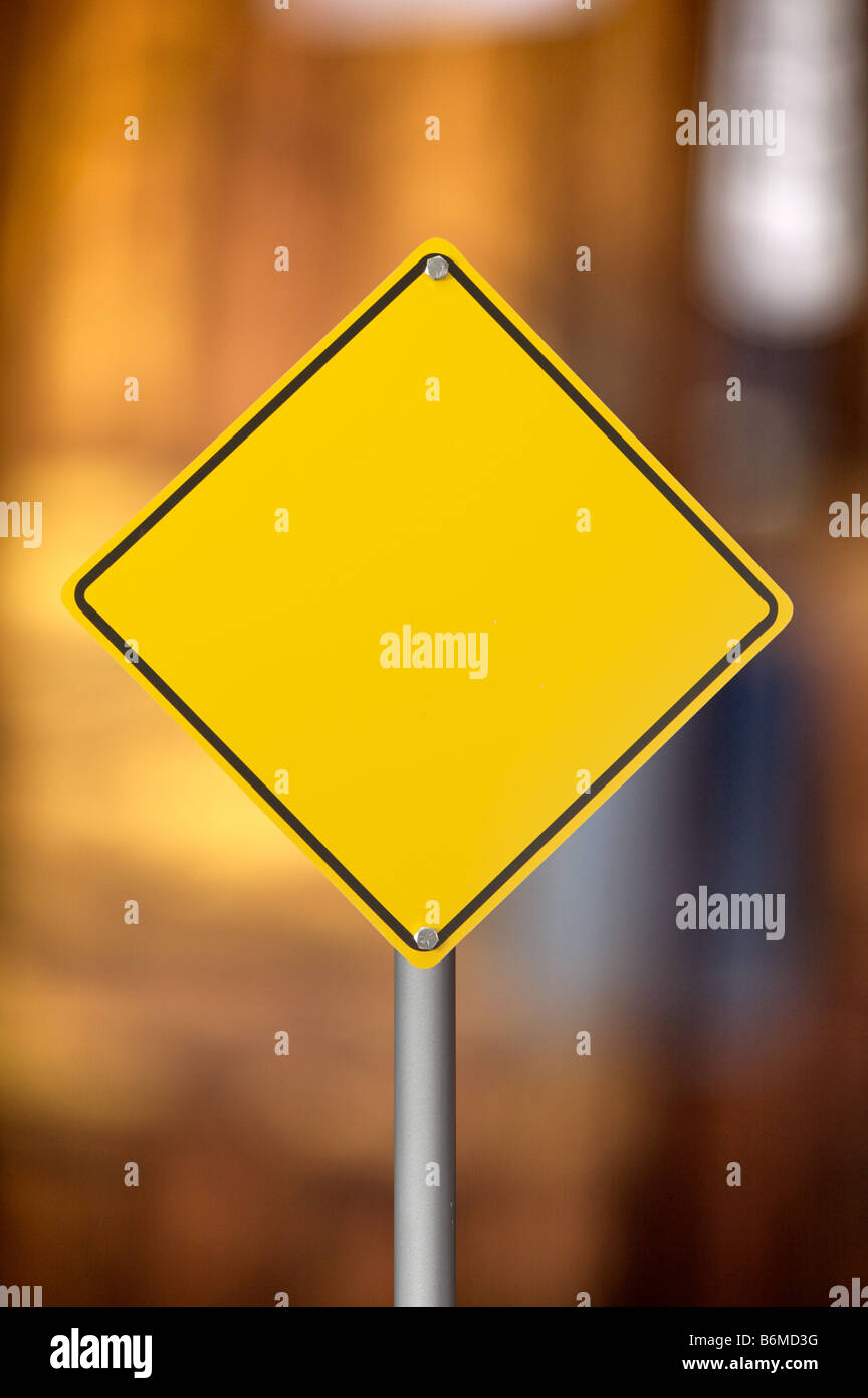 blank warning sign Stock Photo - Alamy