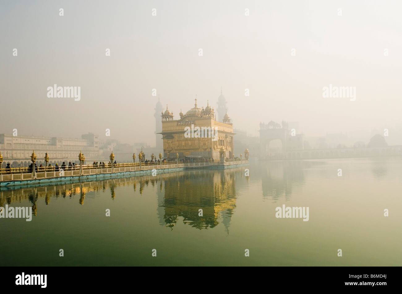 Reflection of a temple in water, Golden Temple, Amritsar, Punjab, India ...