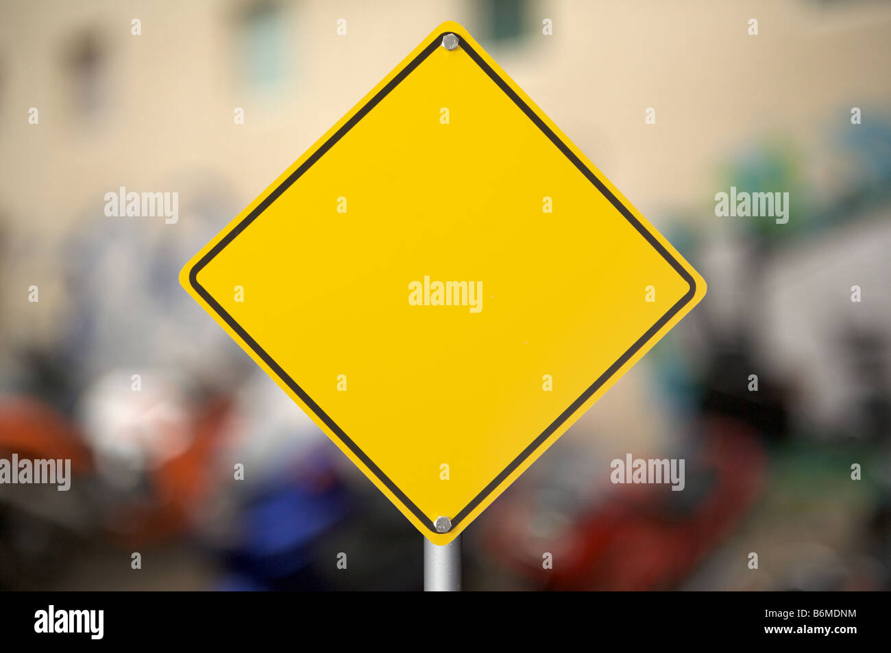 blank warning sign Stock Photo - Alamy