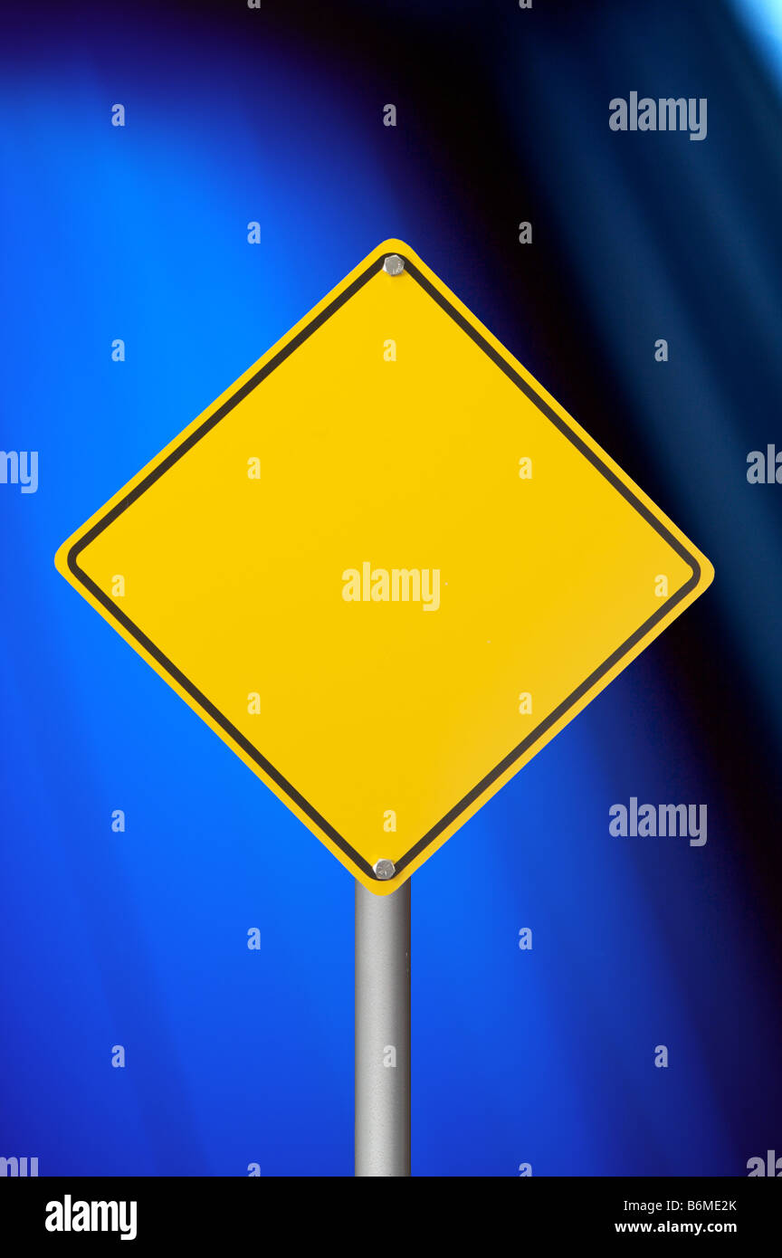 blank warning sign Stock Photo - Alamy