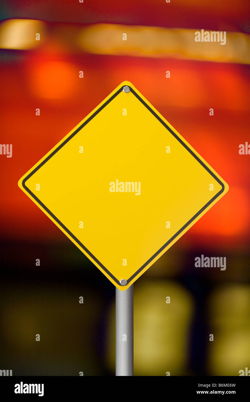 blank warning sign Stock Photo - Alamy