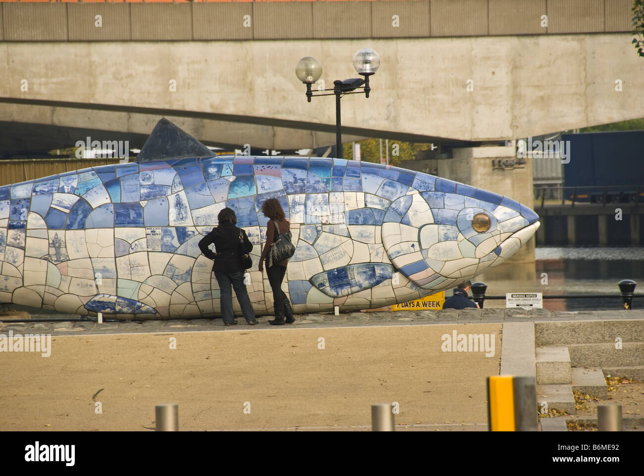 Belfast big fish sculpture public art popular tourist attraction ...