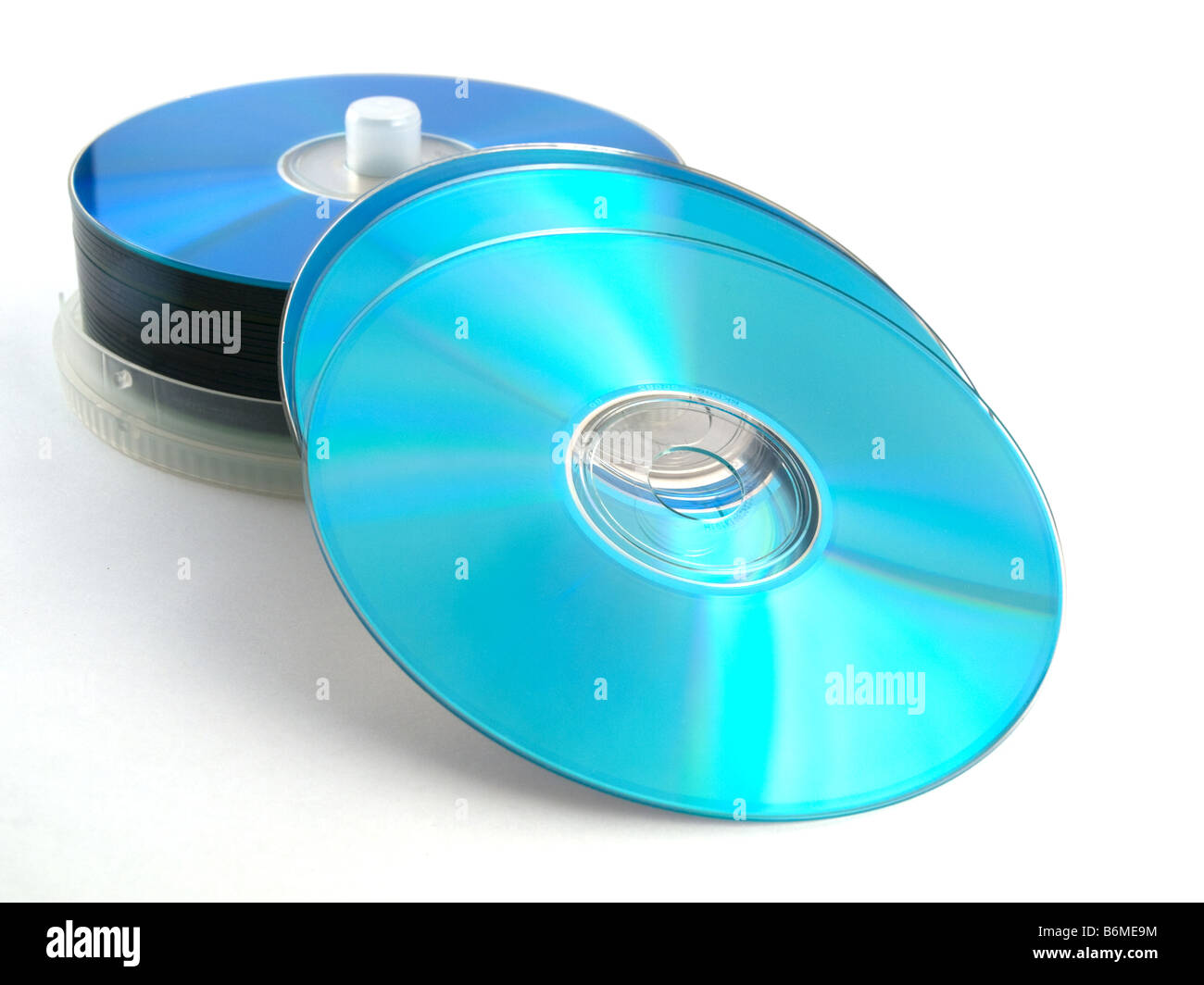 CDs DVDs on White Background Stock Photo - Alamy