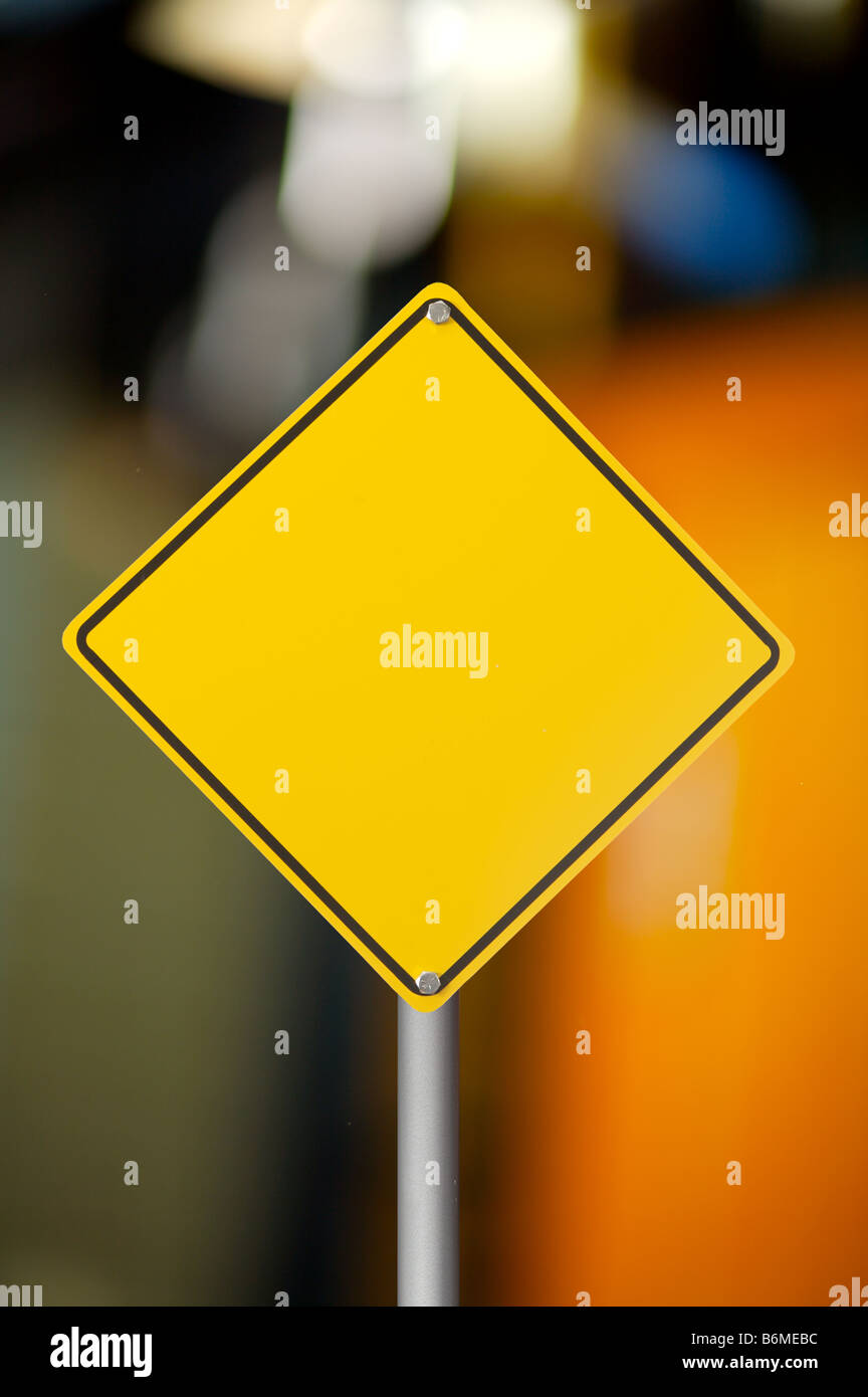 blank warning sign Stock Photo - Alamy