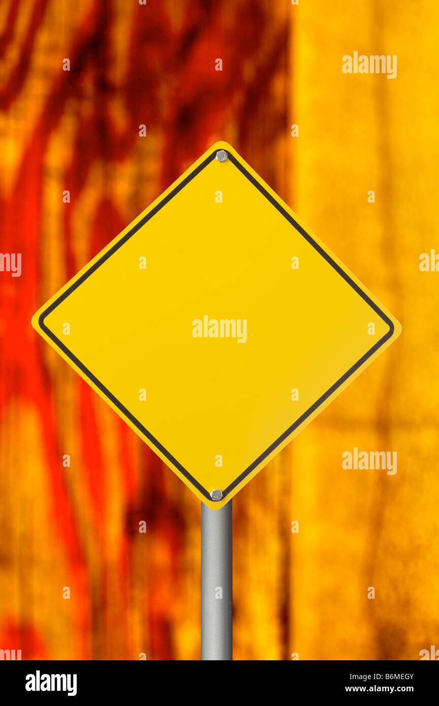 blank warning sign Stock Photo - Alamy