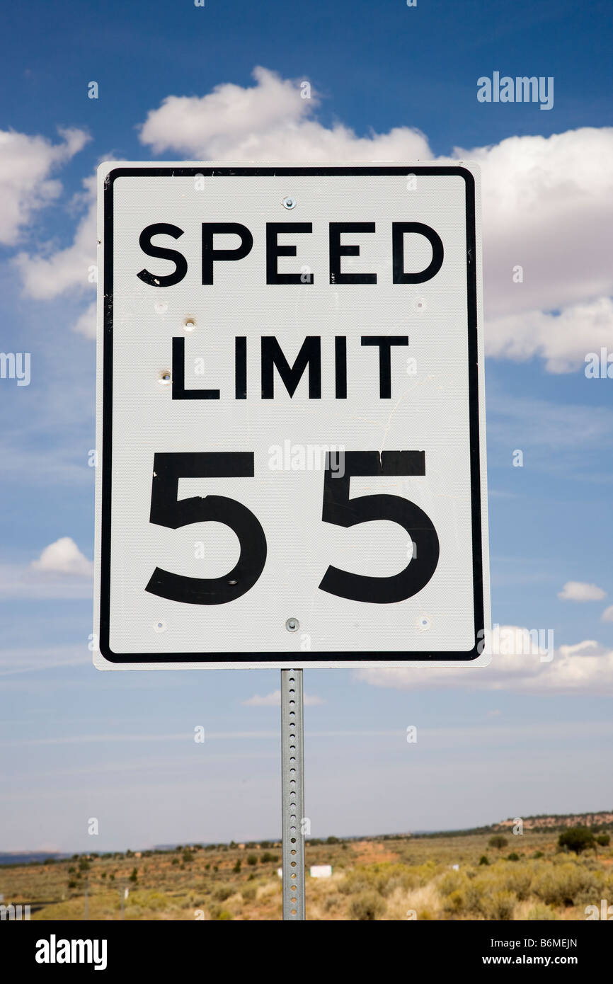 Road sign speed limit 55, USA Stock Photo - Alamy