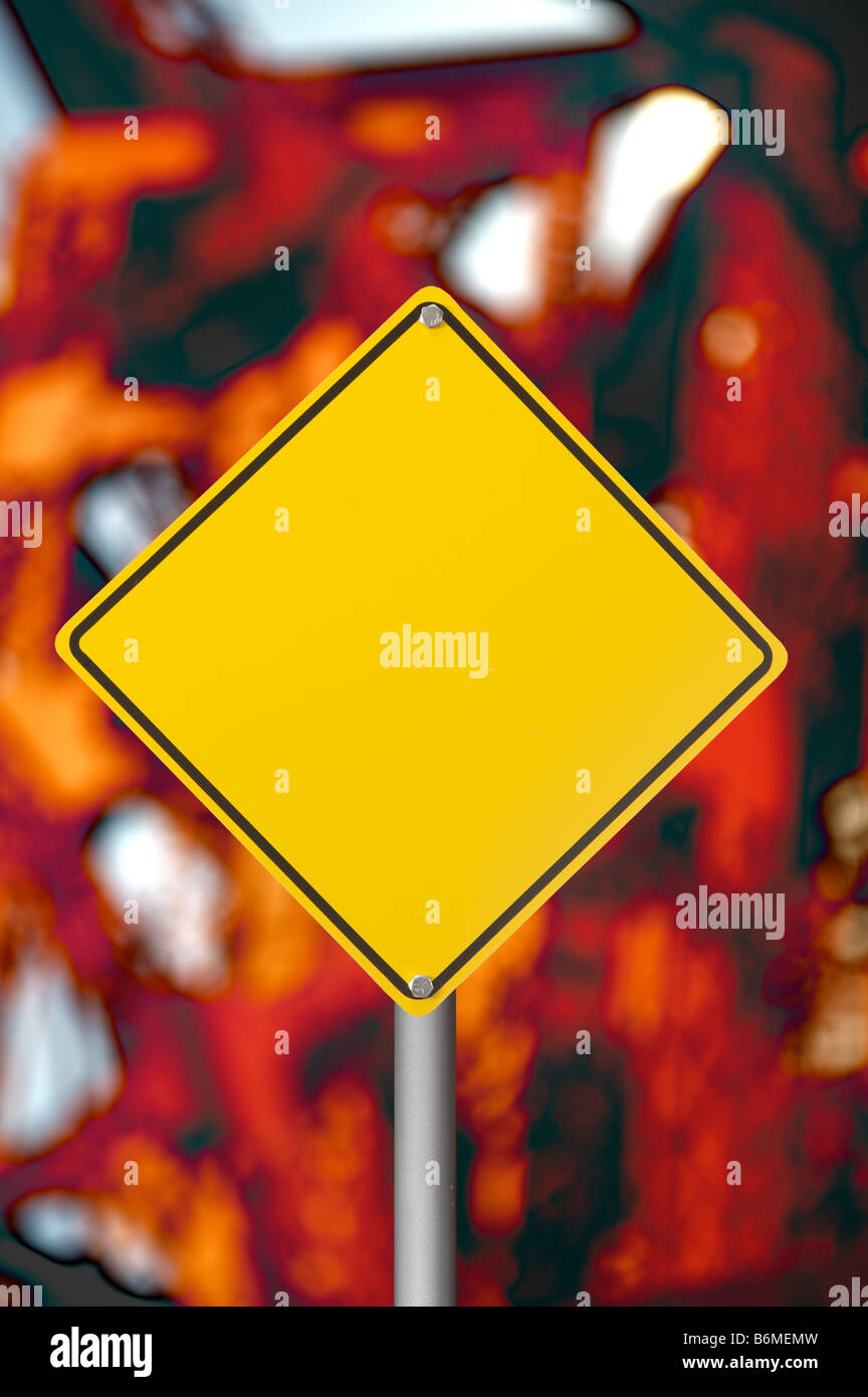 blank warning sign Stock Photo - Alamy