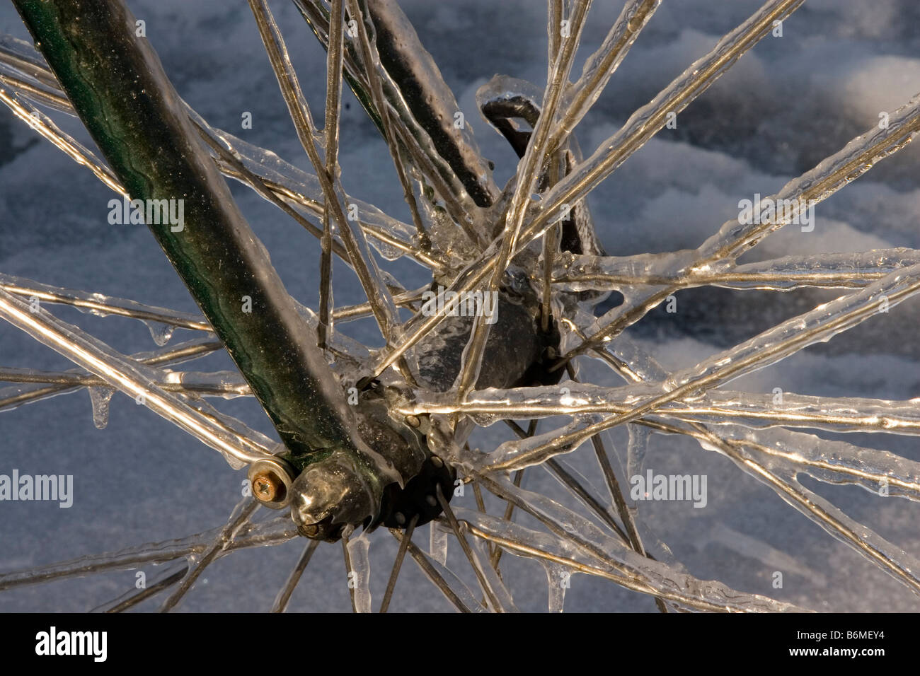 Ice storm, freezing rain, New England winter, New Hampshire Stock Photo ...