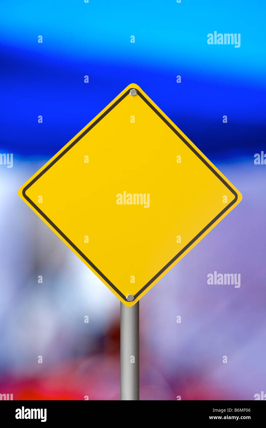 blank warning sign Stock Photo - Alamy