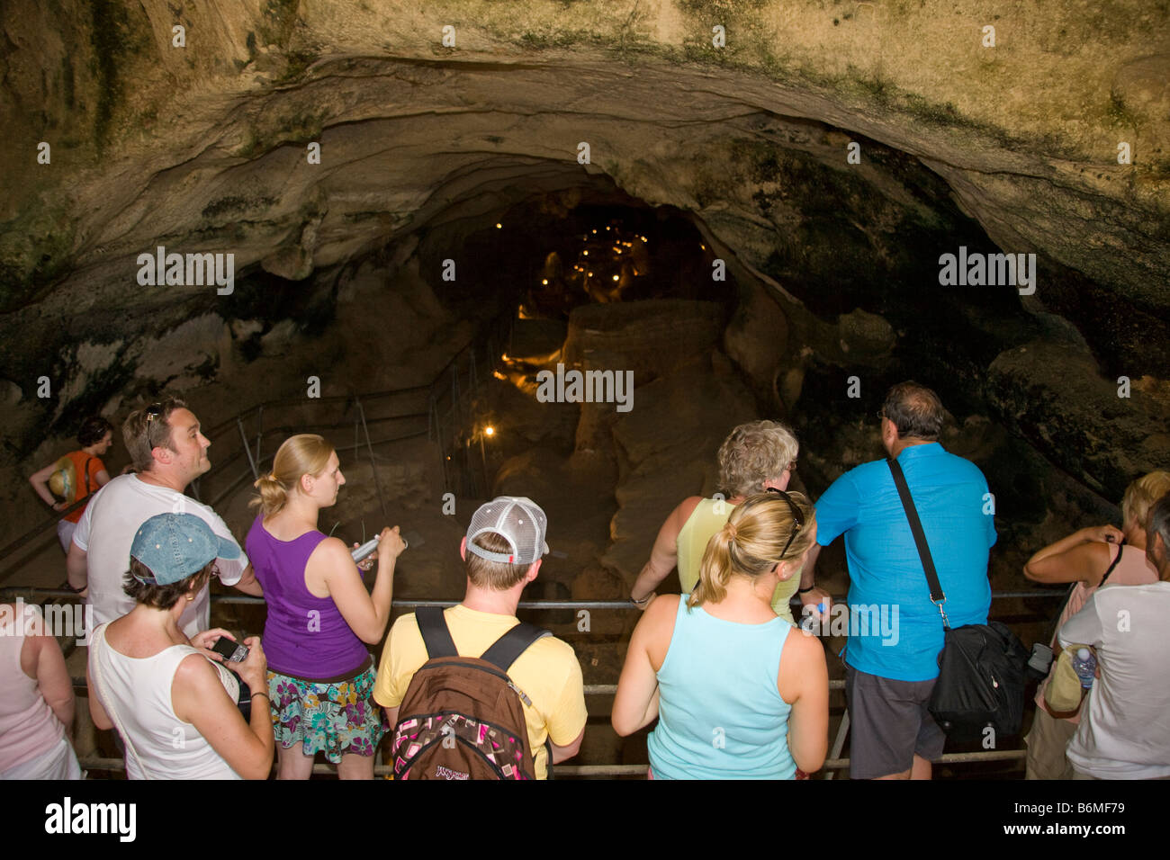 Tourists visiting the Ghar Dalam Caves, Malta Stock Photo - Alamy