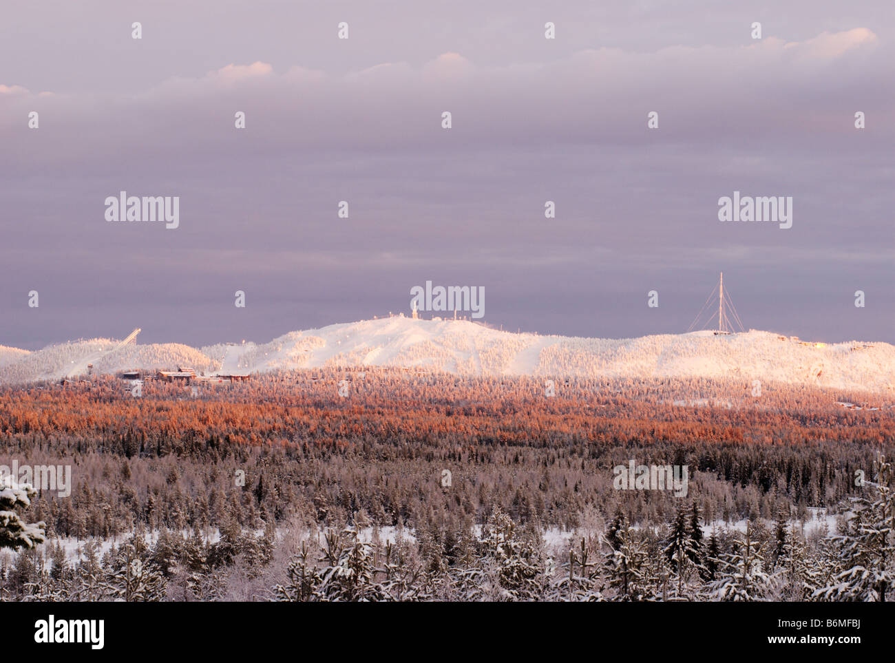 Ruka ski resort, Kuusamo, Finland Stock Photo - Alamy