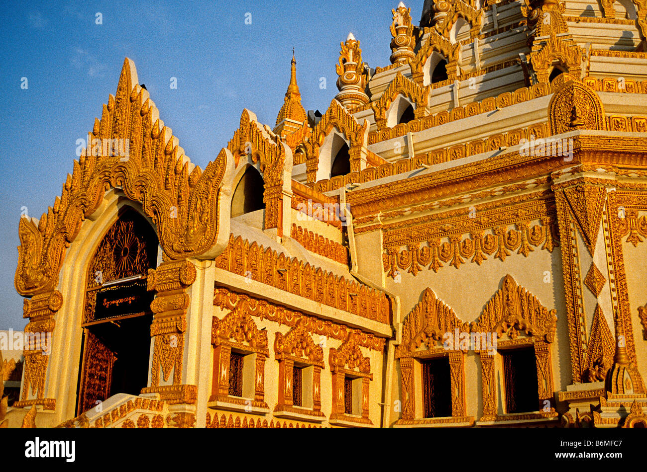 Exterior of the Botataung Paya shrine Rangon Burma Myanmar Stock Photo ...