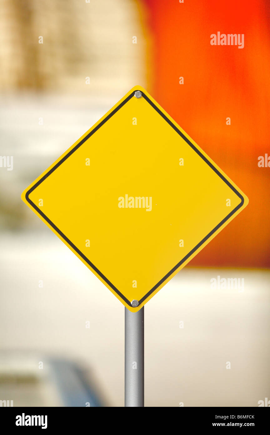 blank warning sign Stock Photo - Alamy