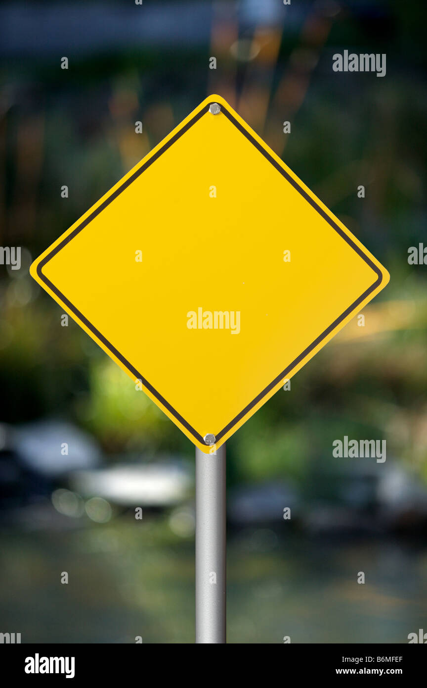 blank warning sign Stock Photo - Alamy