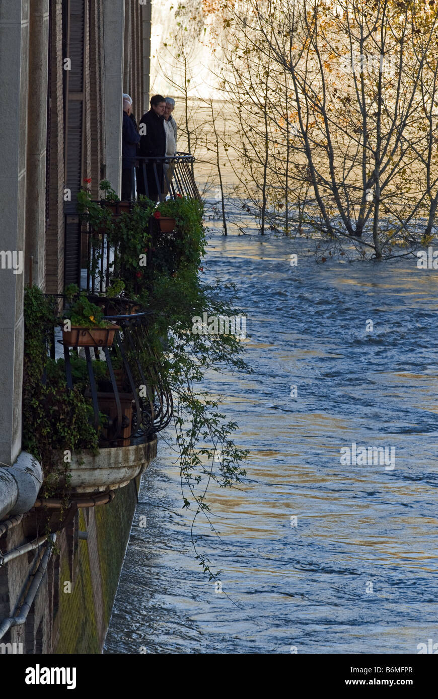 Tevere river in full in Rome 12-2008 Stock Photo - Alamy