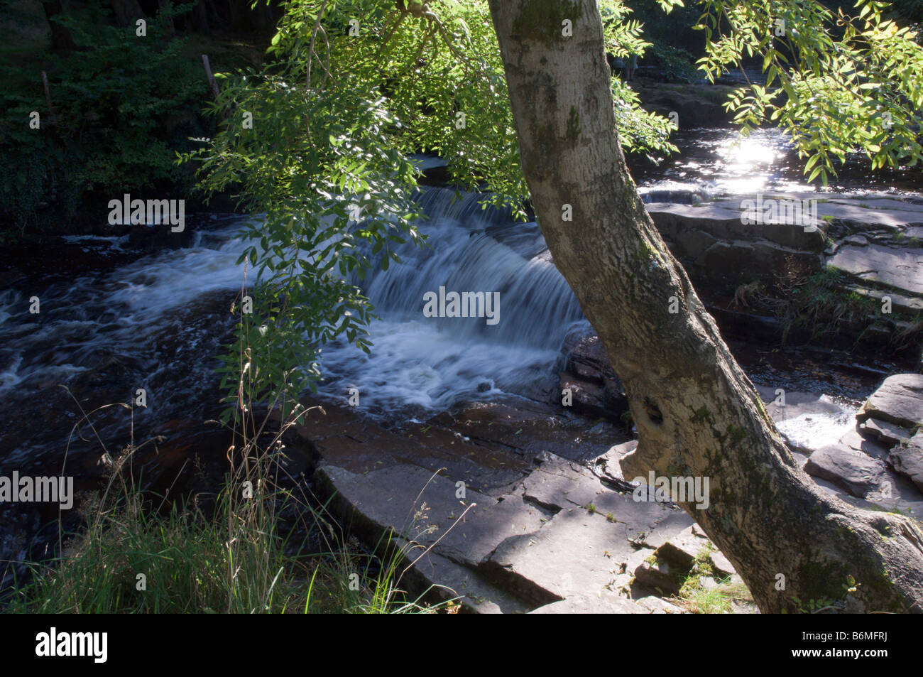 waterfall the taf fechan forest brecon beacons national park powys ...