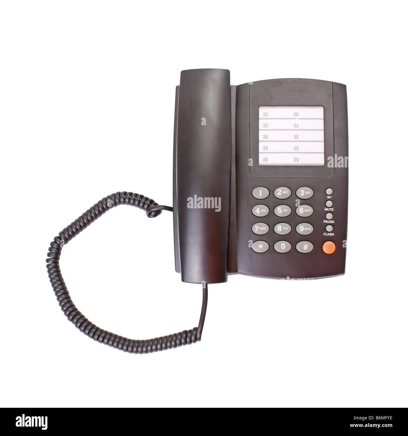 Black telephone cord office phone hi-res stock photography and images ...