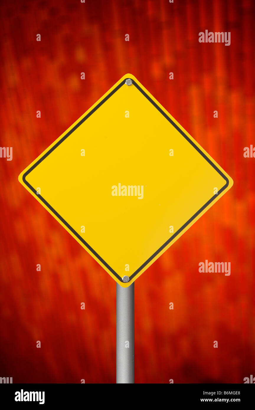 blank warning sign Stock Photo - Alamy