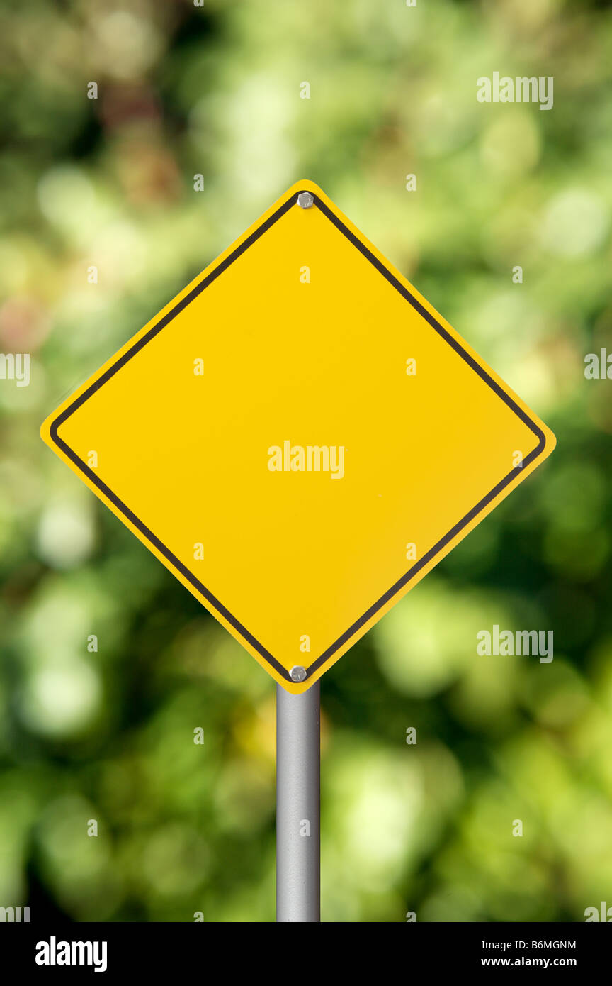 blank warning sign Stock Photo - Alamy