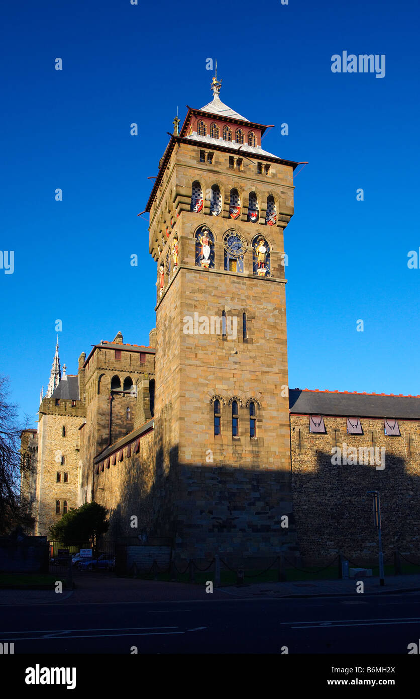 Cardiff Castle Clock Tower High Resolution Stock Photography and Images ...