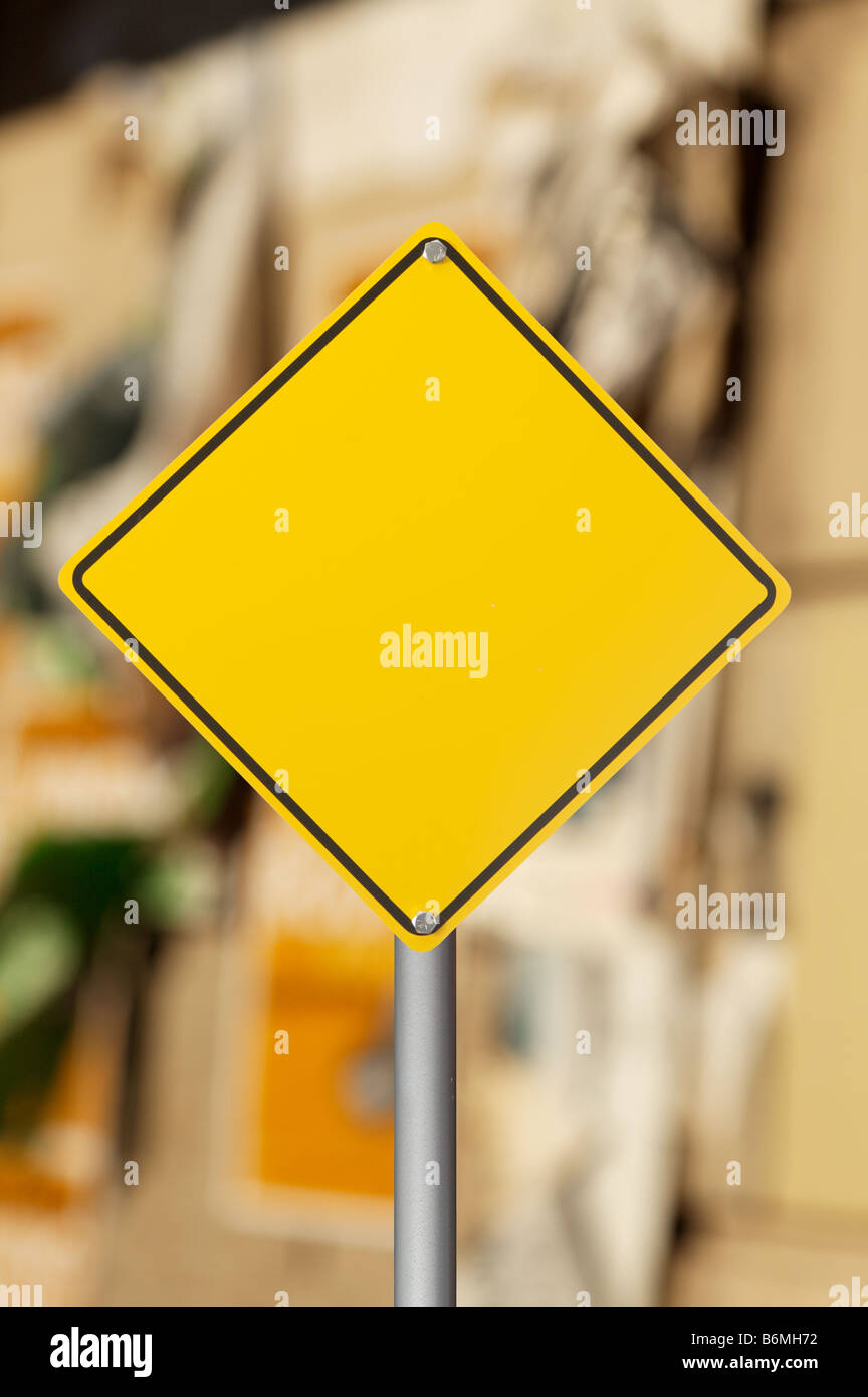 blank warning sign Stock Photo - Alamy