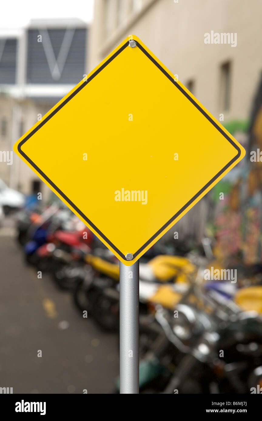 blank warning sign Stock Photo - Alamy