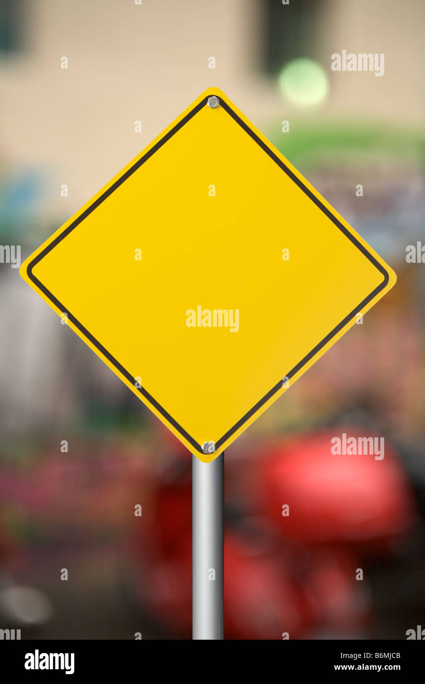 blank warning sign Stock Photo - Alamy