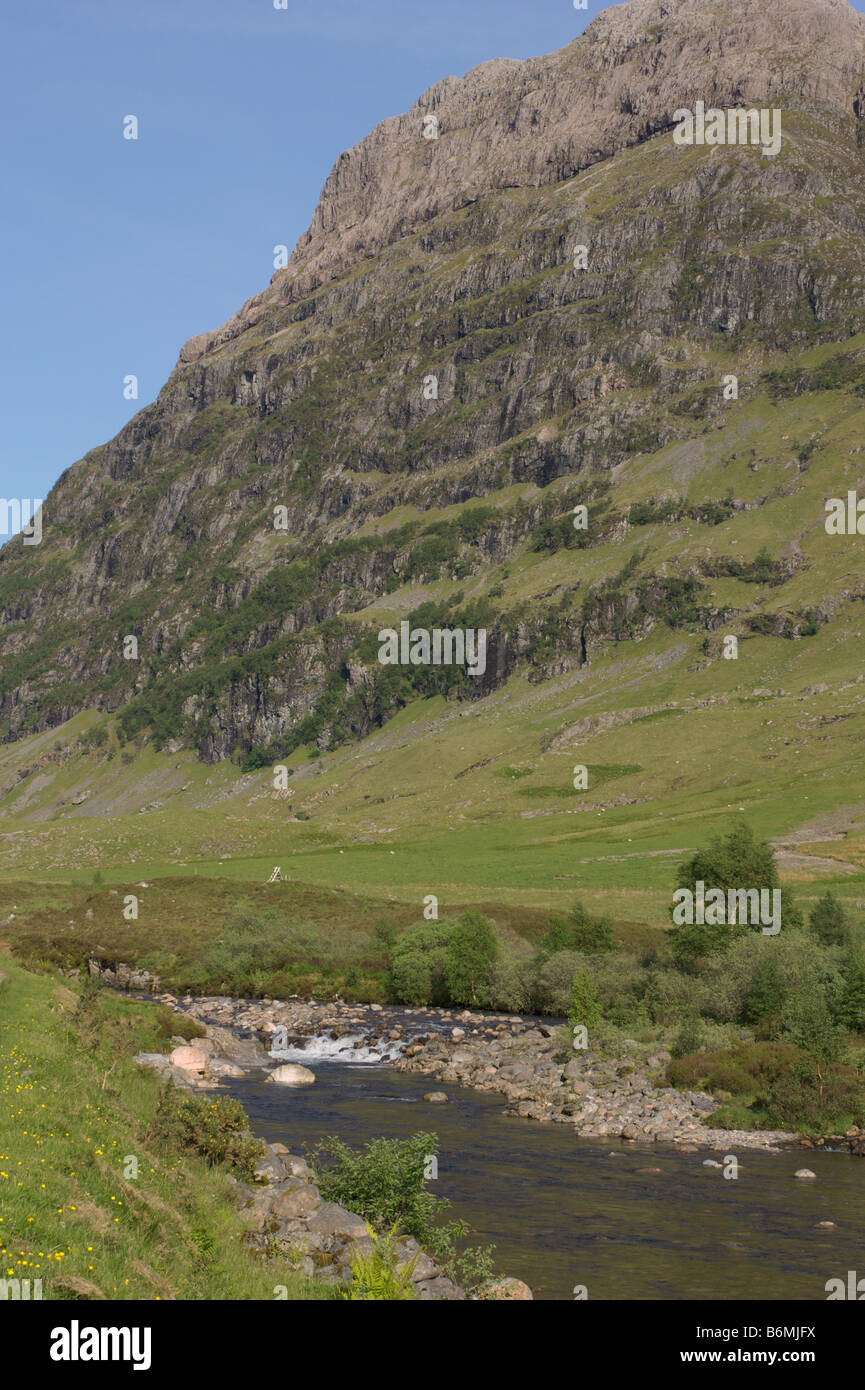 River Coe flowing through Glencoe Highland Region Scotland June 2008 ...
