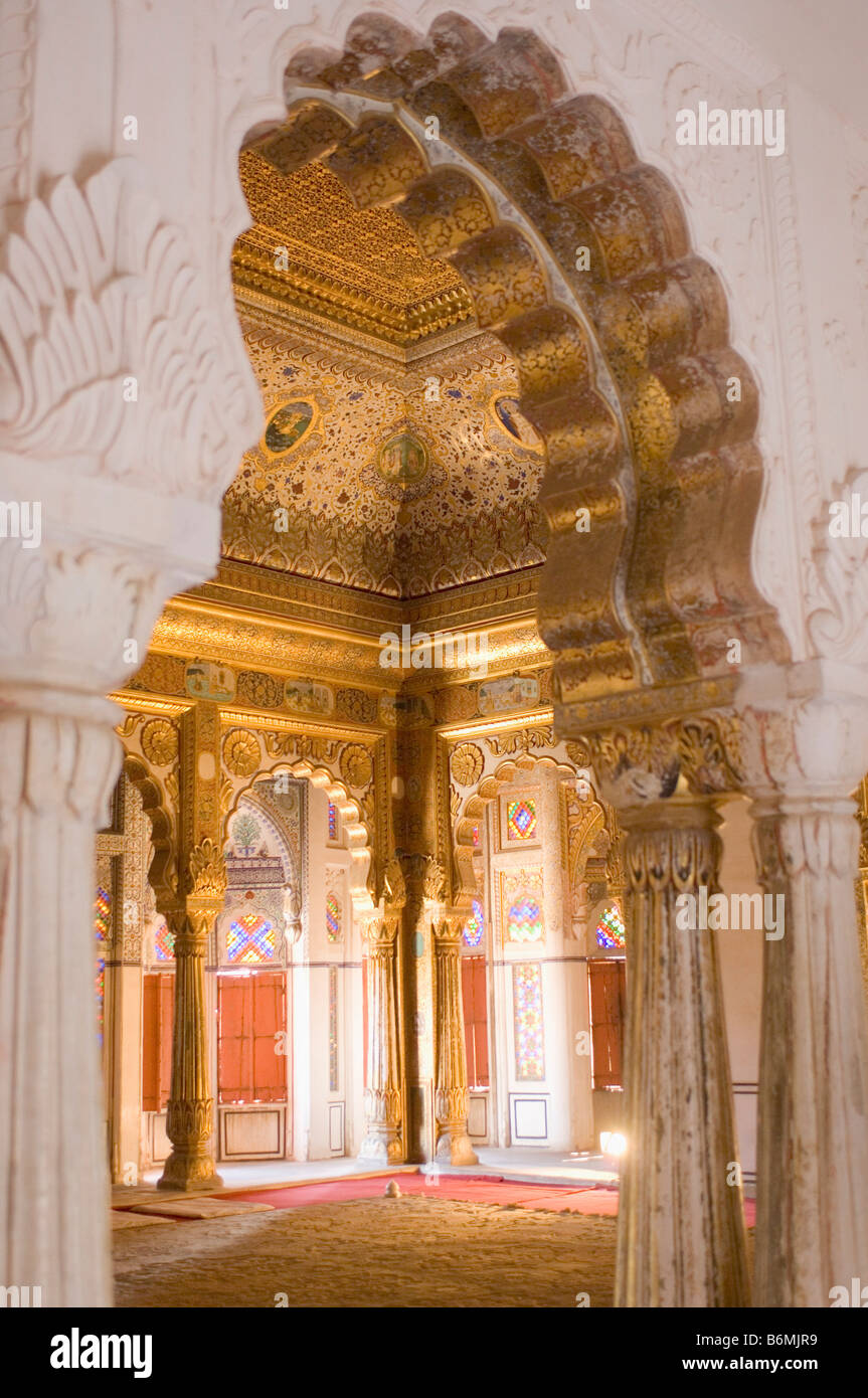 Interiors of a fort, Moti Mahal, Mehrangarh Fort, Jodhpur, Rajasthan ...