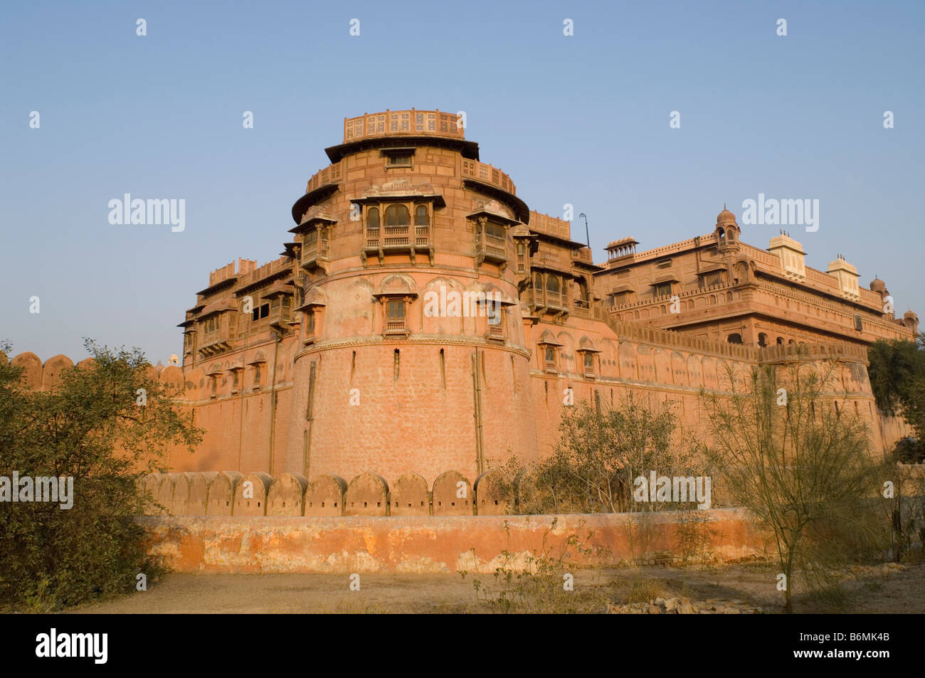 Low angle view of a fort, Junagarh Fort, Bikaner, Rajasthan, India ...