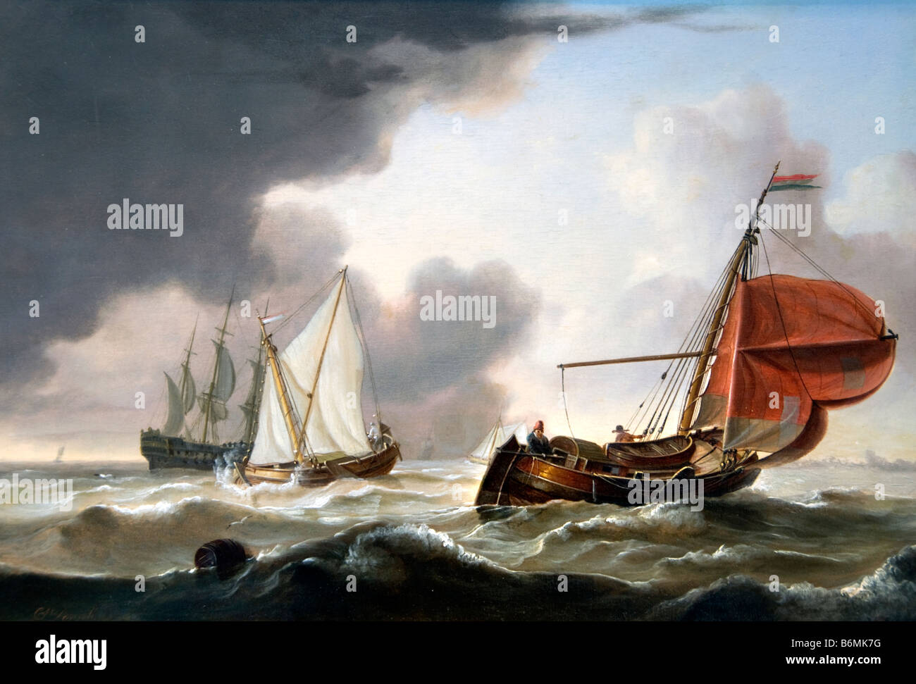 sailing vessel ship shipping on a swell Charles Martin Powell Stock ...